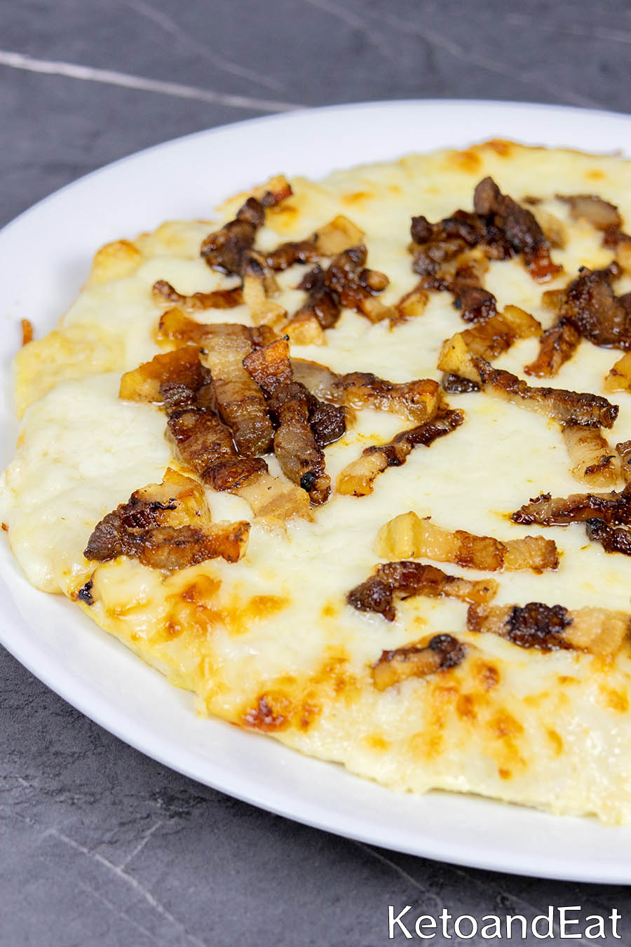 Carnivore Bacon Alfredo Pizza - Best Carnivore Pizza