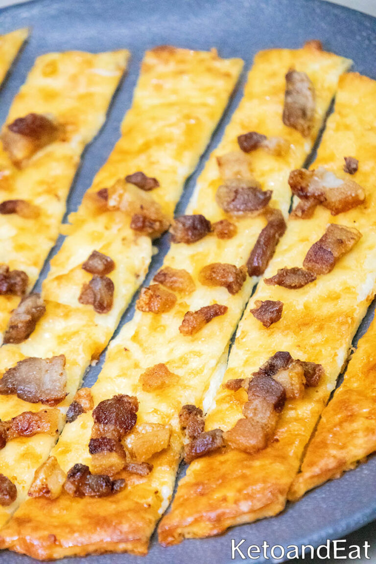 Carnivore Mozzarella Bacon Flatbread - Easy Recipe