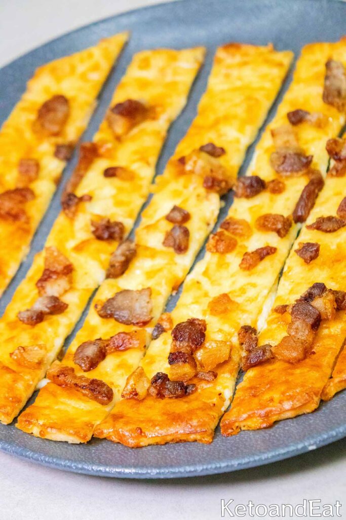 Carnivore Mozzarella Bacon Flatbread - Easy Recipe