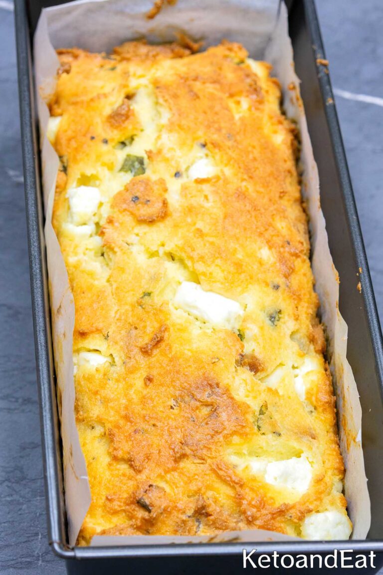 Keto Bacon Feta Bread Recipe - Low Carb Savory Loaf