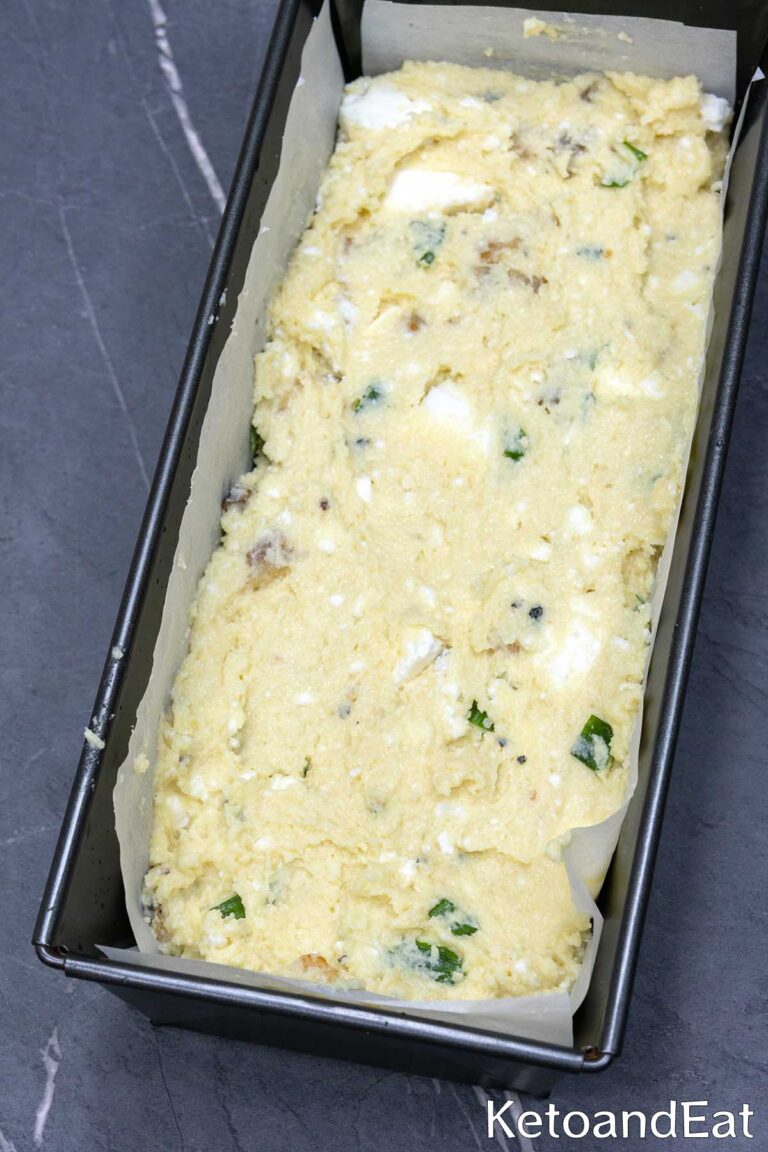 Keto Bacon Feta Bread Recipe - Low Carb Savory Loaf