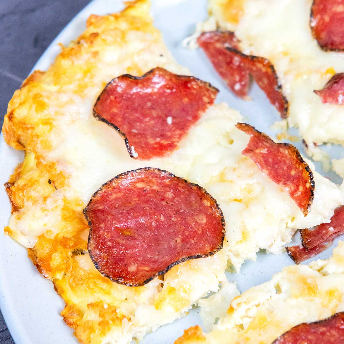 Keto Pepperoni Chicken Pizza - Easy Low Carb Pizza
