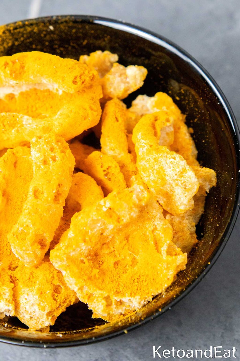 Low Carb Pork Rind Cheese Puffs - 3 Ingredient Keto Recipe