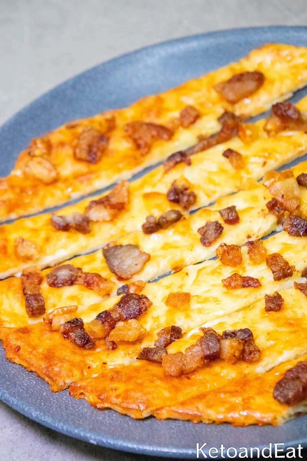 Carnivore Mozzarella Bacon Flatbread - Easy Recipe