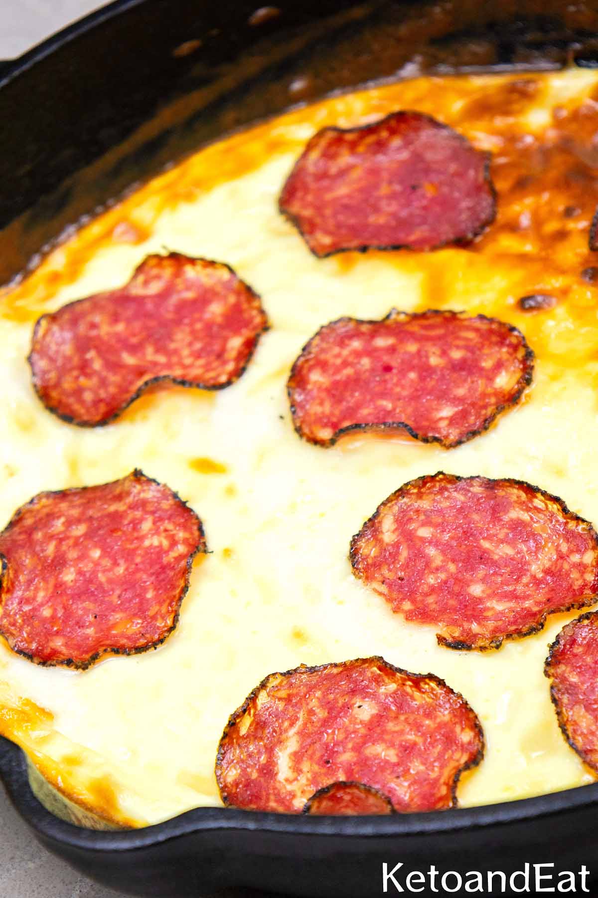 Carnivore Skillet Pepperoni Pizza- Perfect Carnivore Meal
