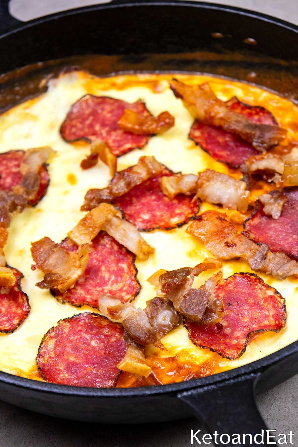 Carnivore Skillet Bacon Pizza Recipe