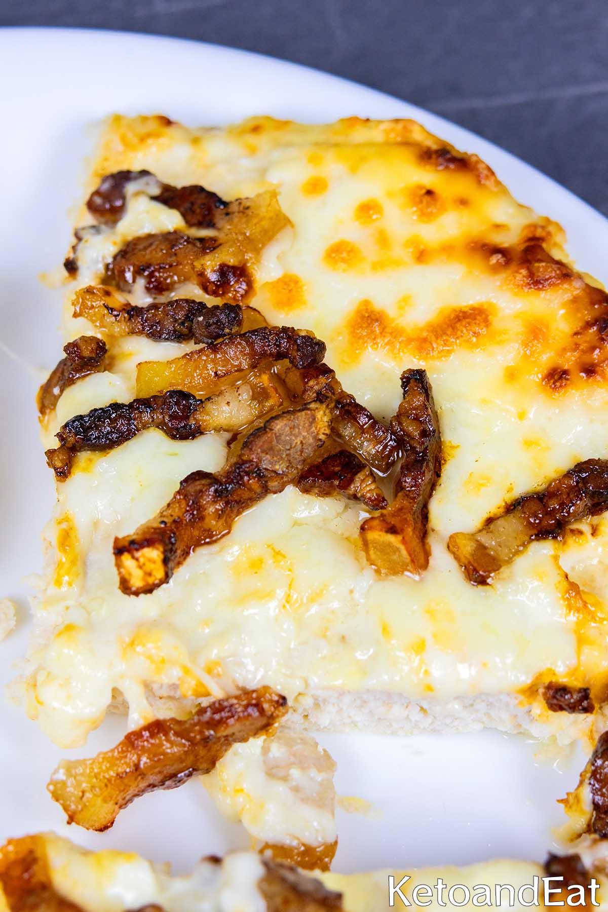Carnivore Bacon Alfredo Pizza - Best Carnivore Pizza