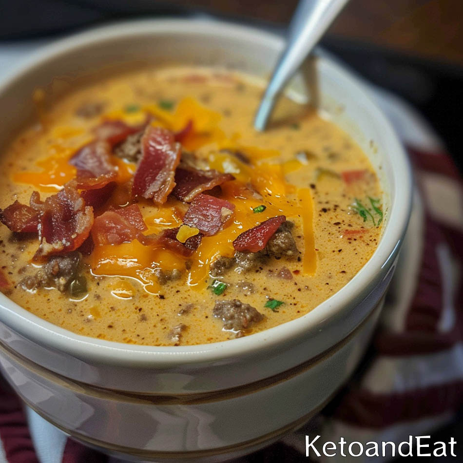 Carnivore Bacon Cheeseburger Soup- PERFECT Recipe