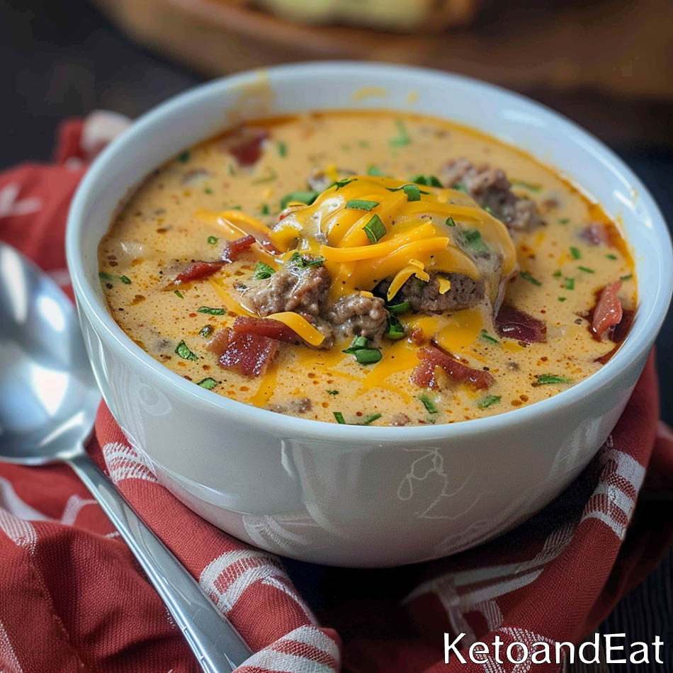 Carnivore Bacon Cheeseburger Soup- PERFECT Recipe