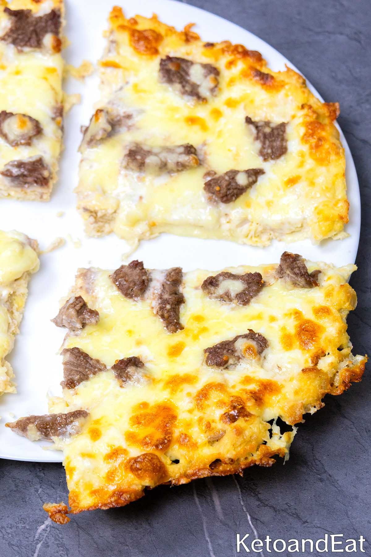 Keto Steak & Cheese Pizza - Zero Carbs Recipe
