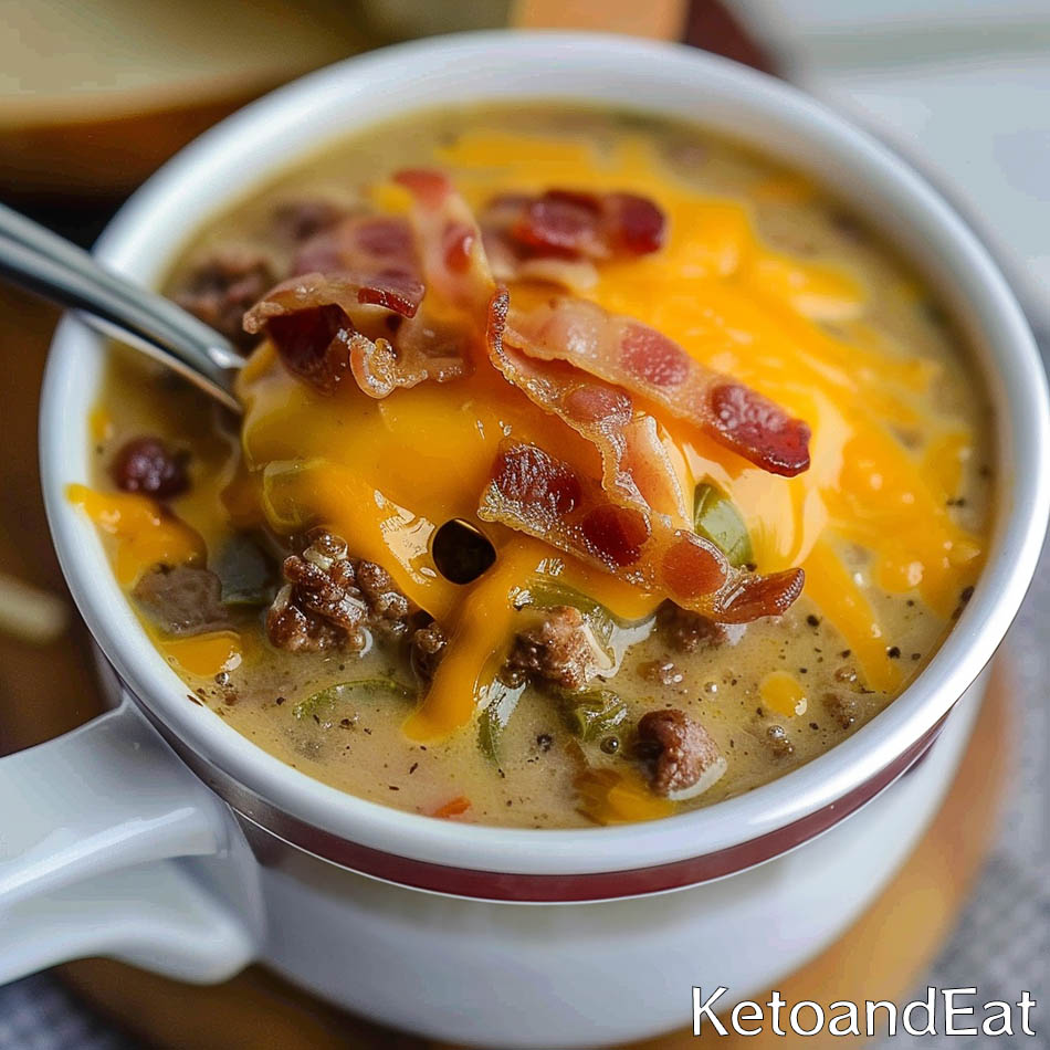 Carnivore Bacon Cheeseburger Soup- PERFECT Recipe
